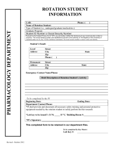Lab Rotation Selection Form