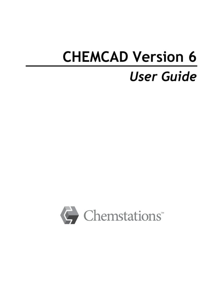 CHEMCAD Version 6 User Guide
