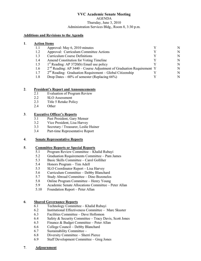 VVC Academic Senate Meeting