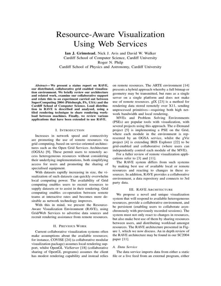 Resource-Aware Visualization with Web Services
