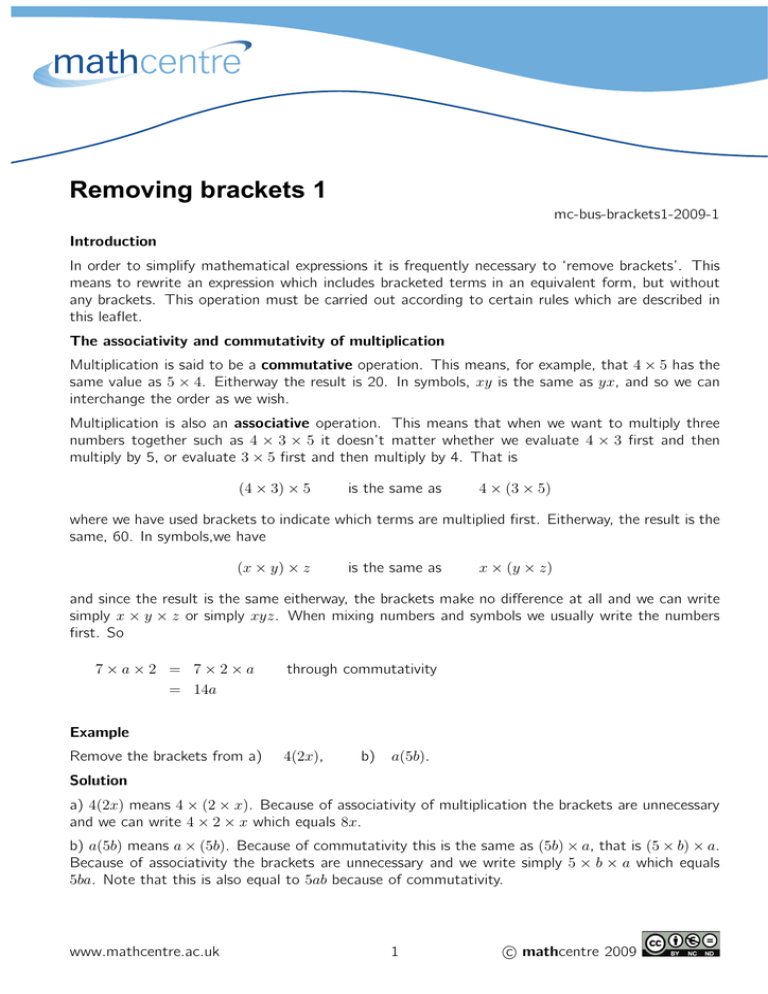 Removing brackets 1
