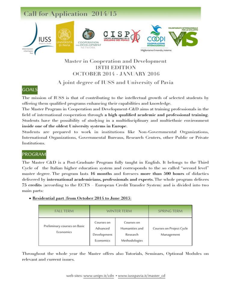 Call for Application 2014/15