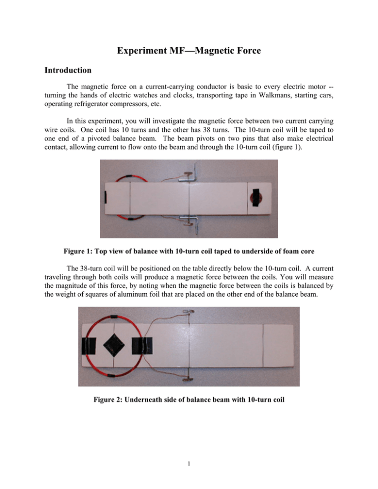 Magnetic Force Experiment: Current-Carrying Coils