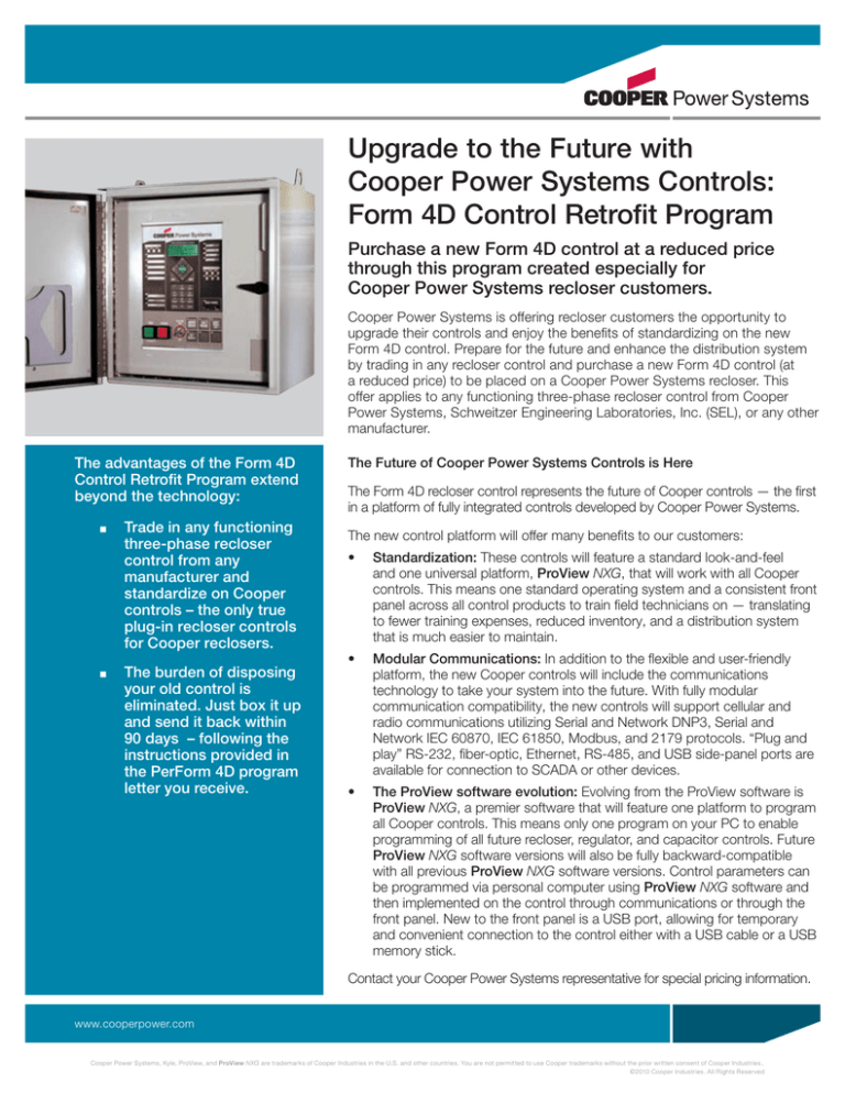 Upgrade to the Future with Cooper Power Systems Controls: