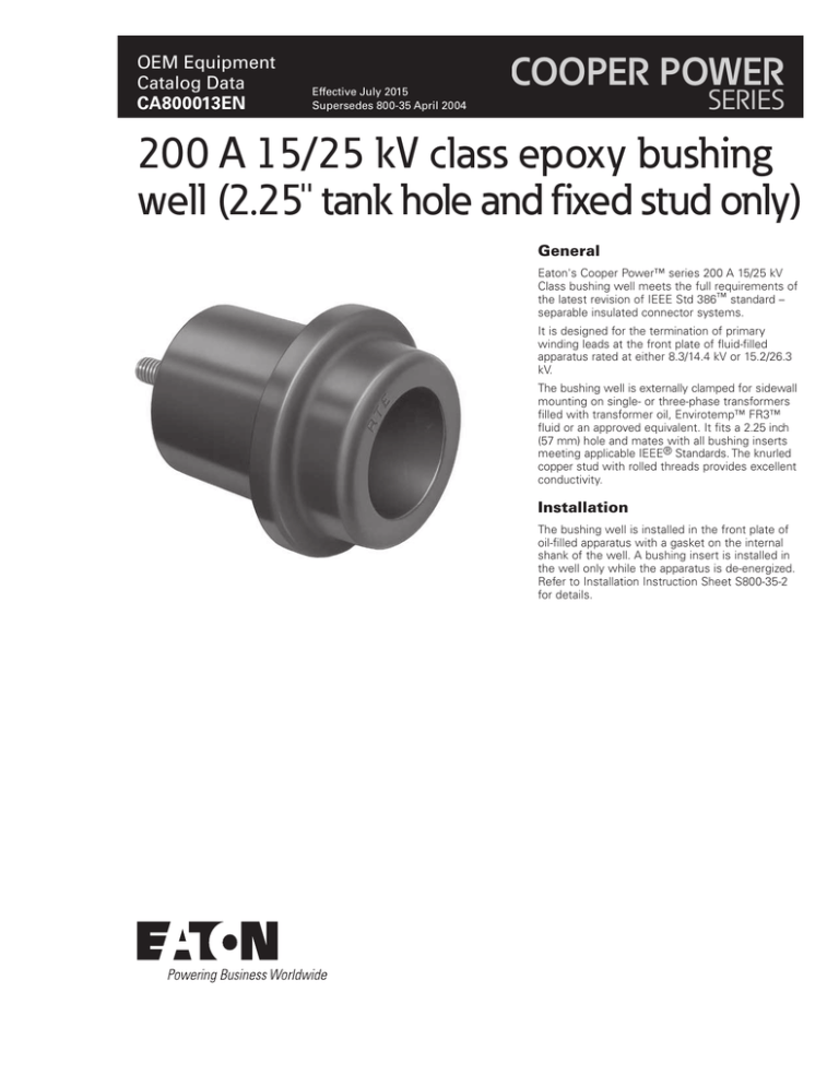 Eaton Cooper Power Bushing Well Catalog Data