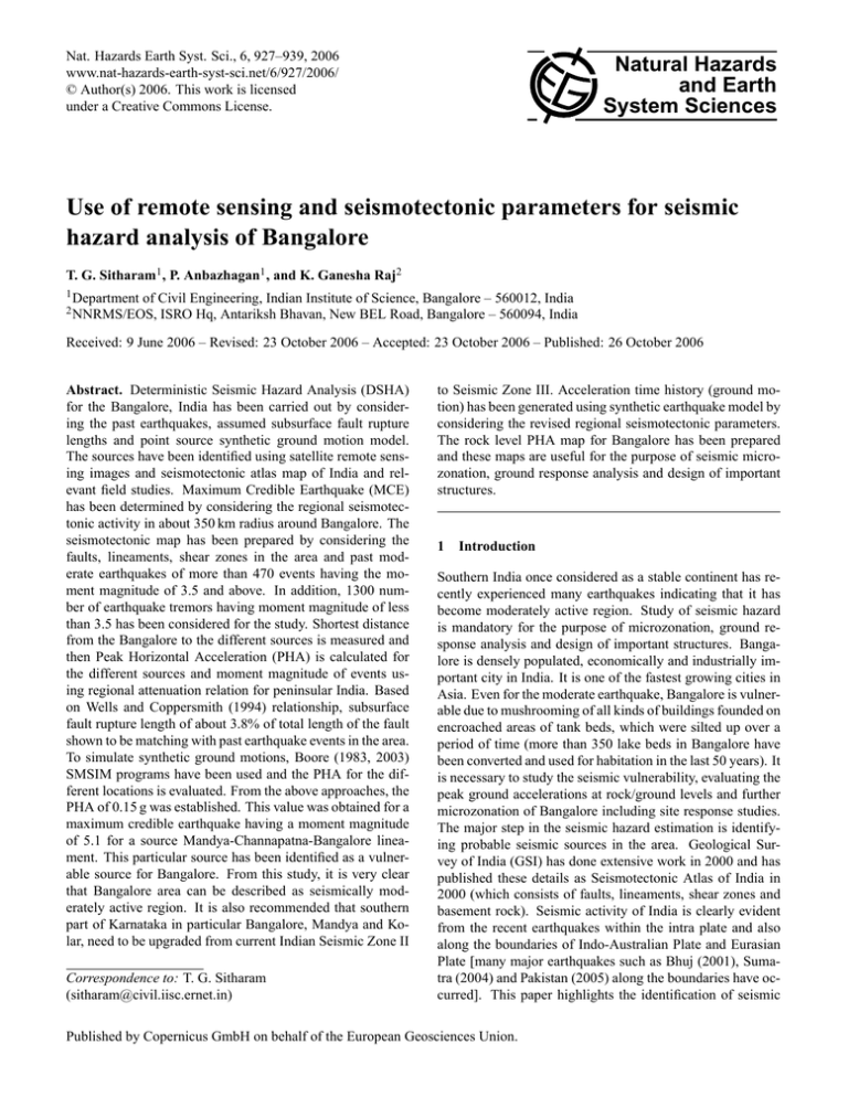 Natural Hazards and Earth System Sciences