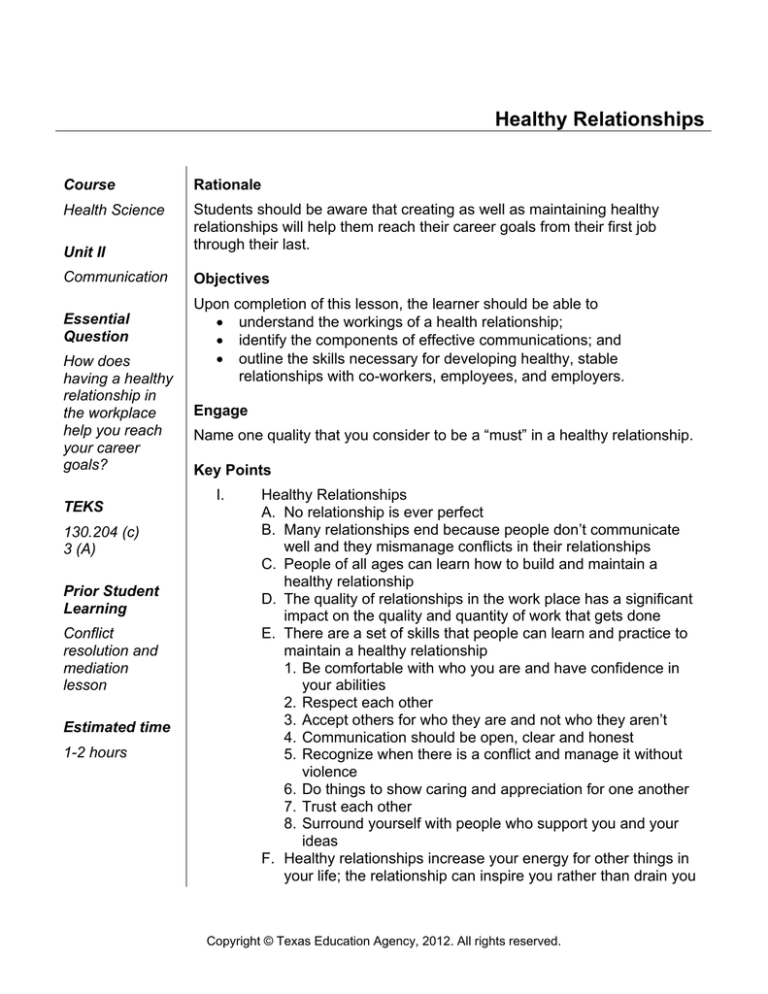 Healthy Relationships