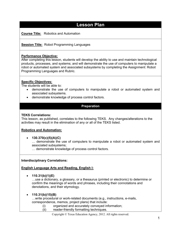 Lesson Plan