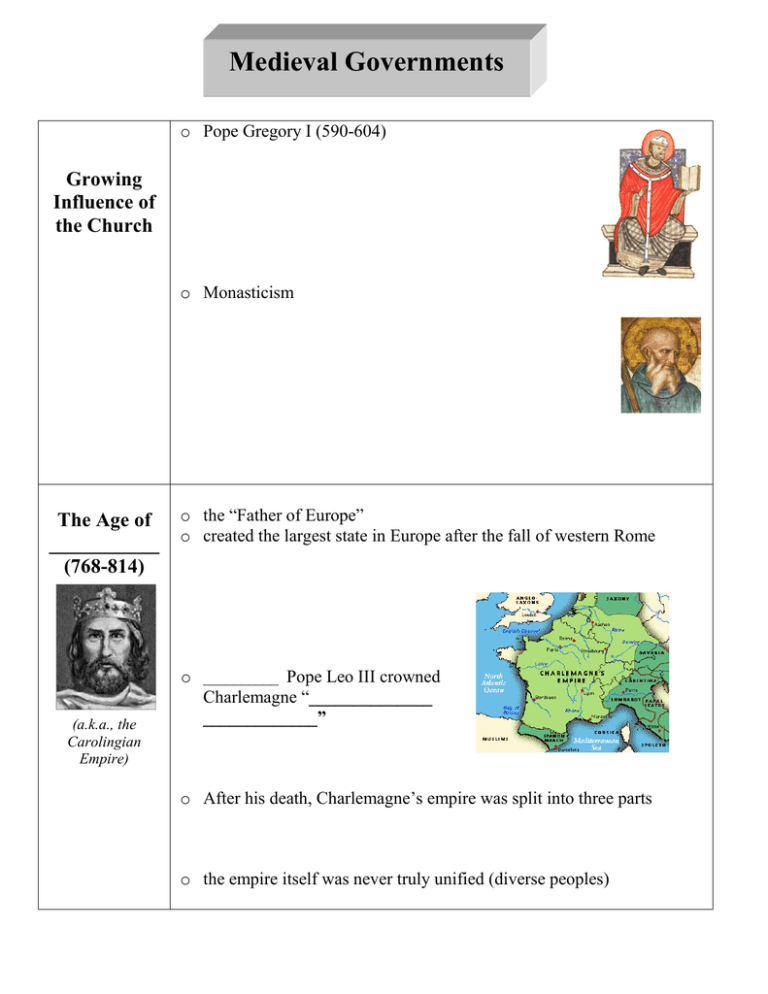 Medieval Governments Growing Influence of