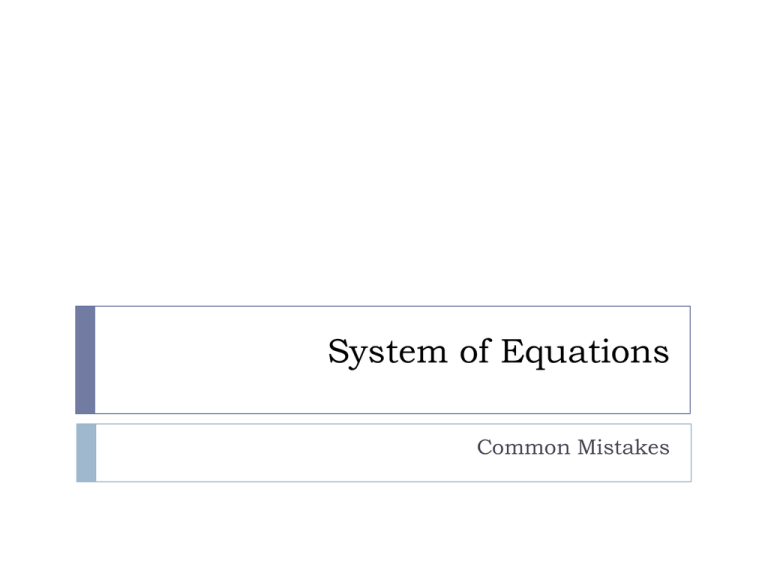 Solving Systems of Equations: Addition & Substitution Methods