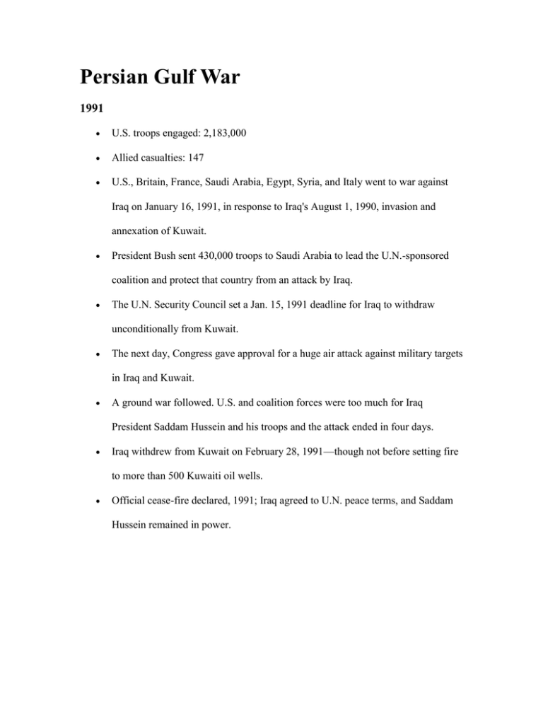 Persian Gulf War 1991