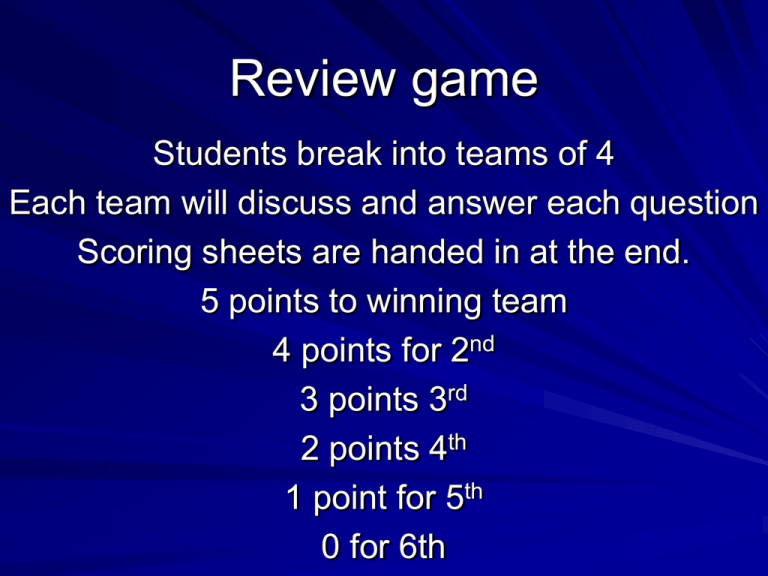 Review game