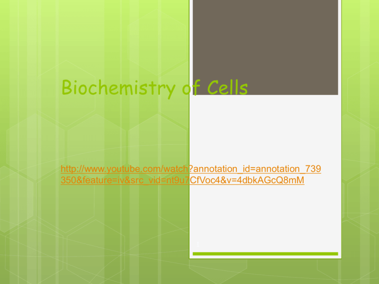 Biochemistry of Cells
