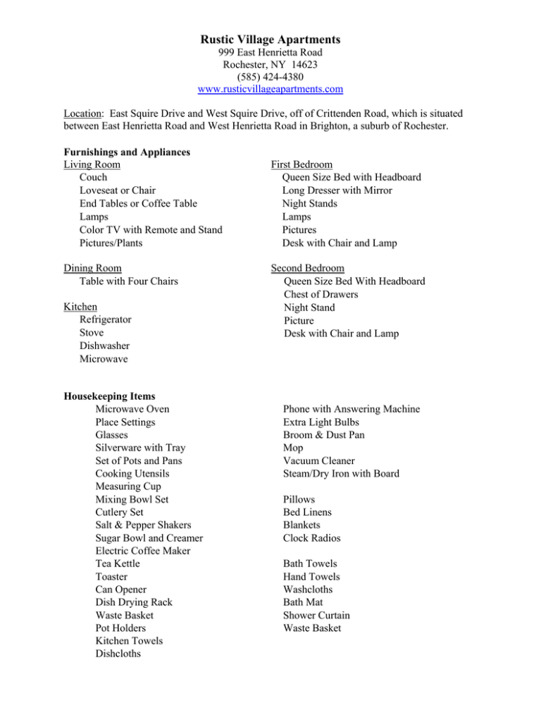 Rustic Village Apartments