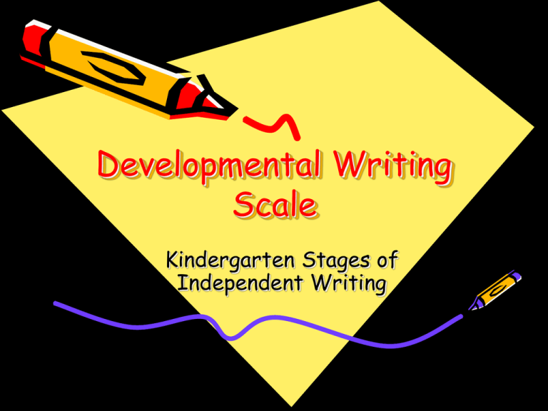 Kindergarten Writing Development Scale: Stages & Examples