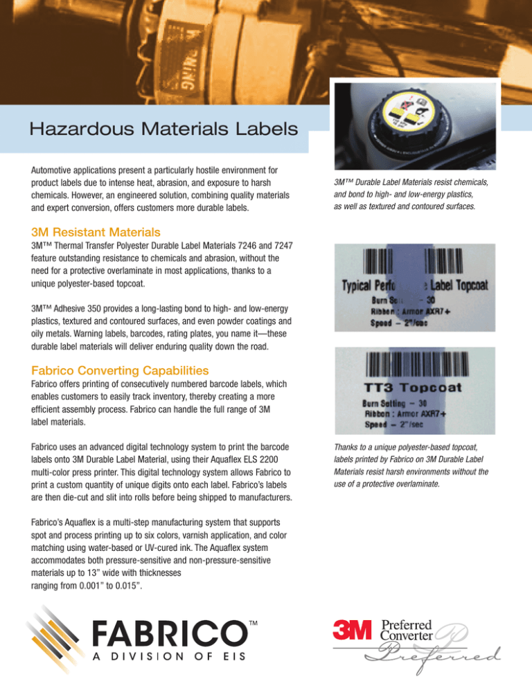 Hazardous Materials Labels