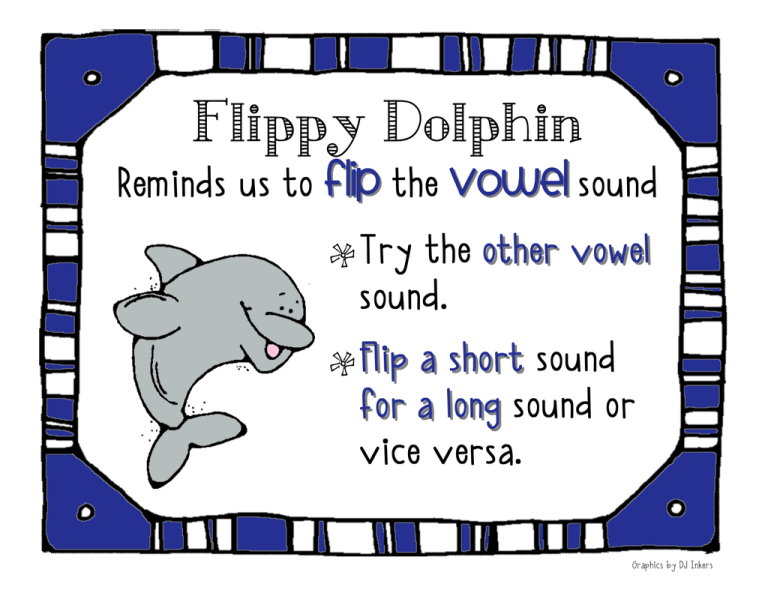 Flippy Dolphin FLIP vowel