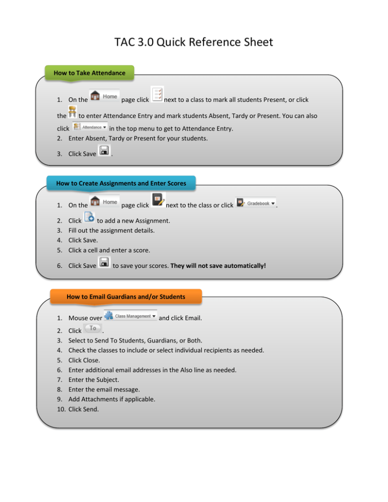TAC 3.0 Quick Reference Sheet