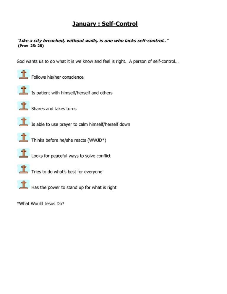 Self-Control Lesson: Christian Values & Ethics