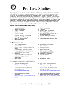 Pre-Law track for English majors