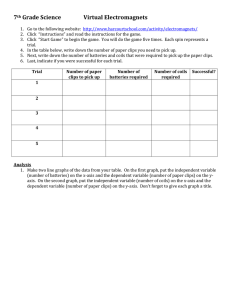 Electromagnet Strength Experiment: Instructions & Analysis