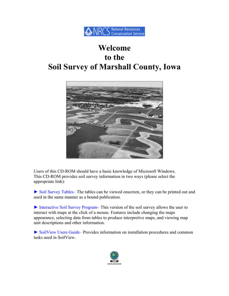 Welcome to the Soil Survey of Marshall County, Iowa