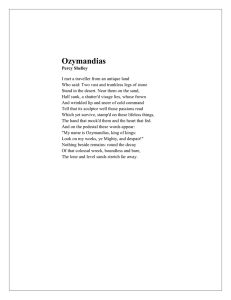 Ozymandias Poem by Percy Bysshe Shelley