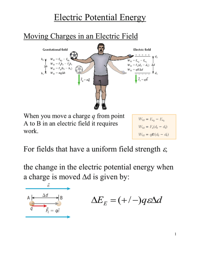 Electric Potential Energy: Lecture Notes & Problems
