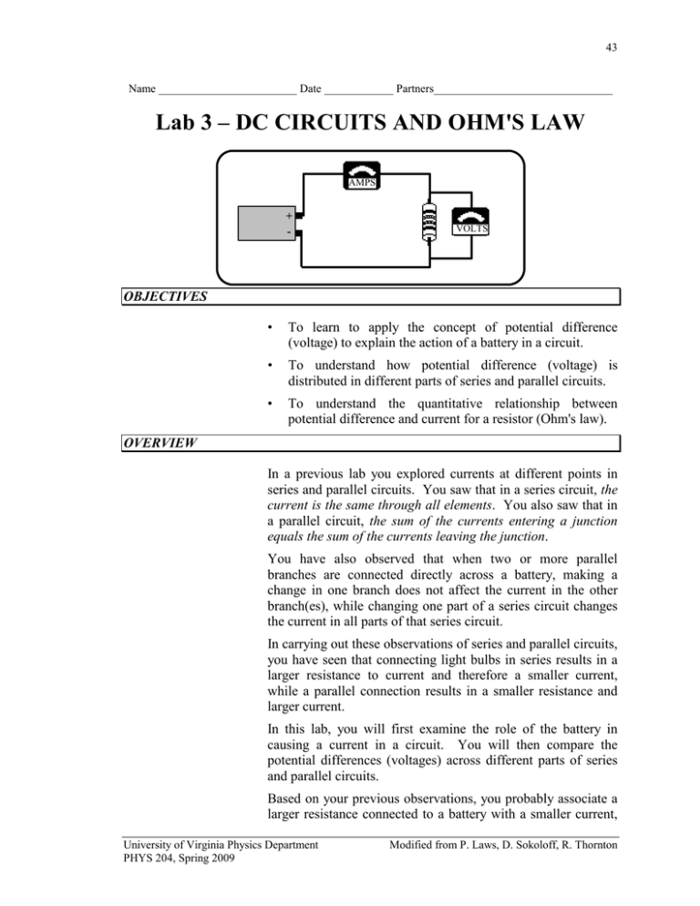 DC Circuits & Ohm's Law Lab: Physics Experiment