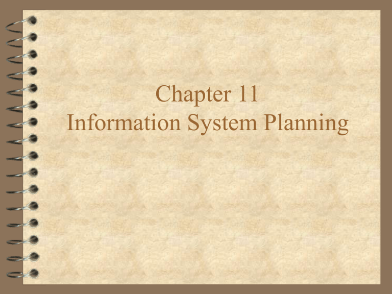 Chapter 11 Information System Planning