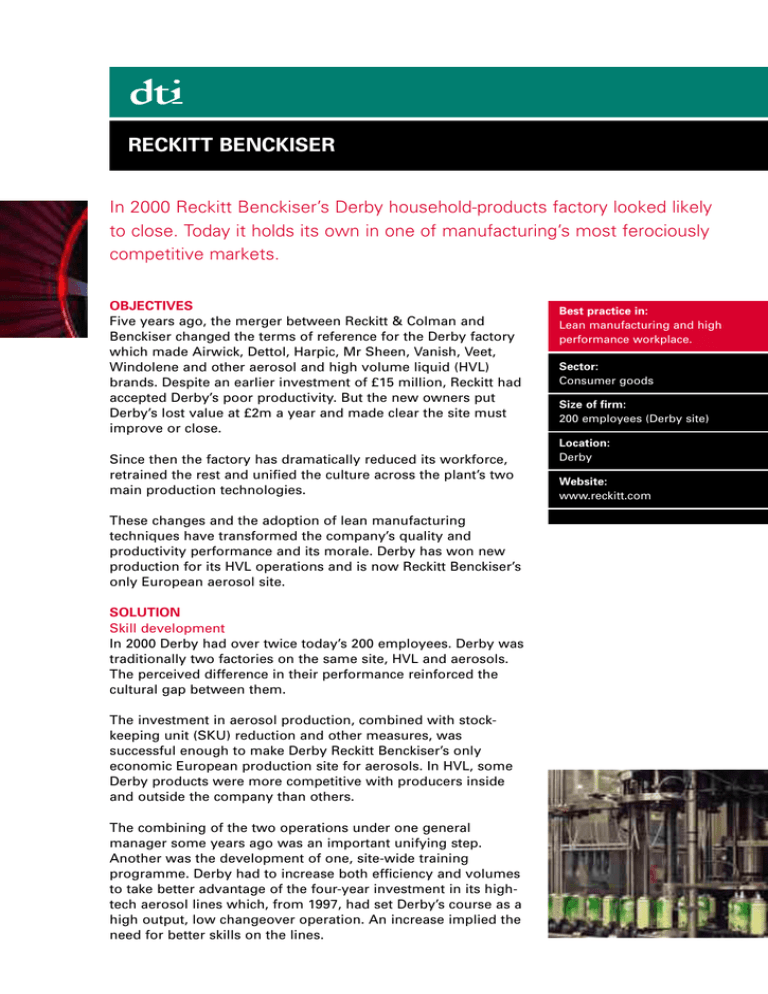 RECKITT BENCKISER