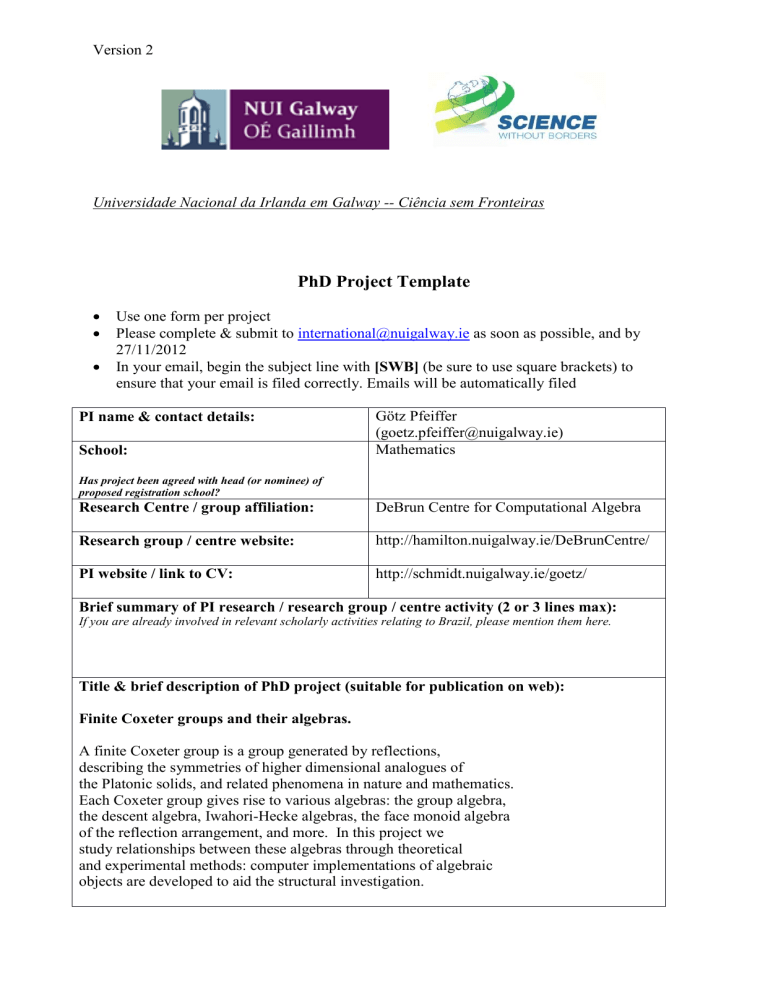 PhD Project Template