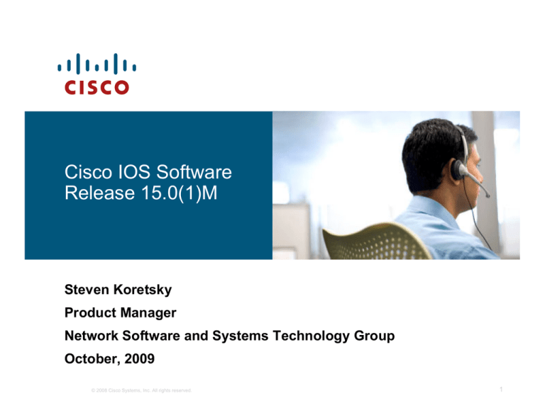 Cisco IOS 15.0(1)M: Features & Benefits