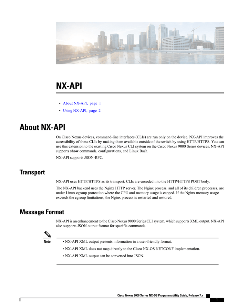 Nx Api Programmability Guide For Cisco Nexus 9000 Series