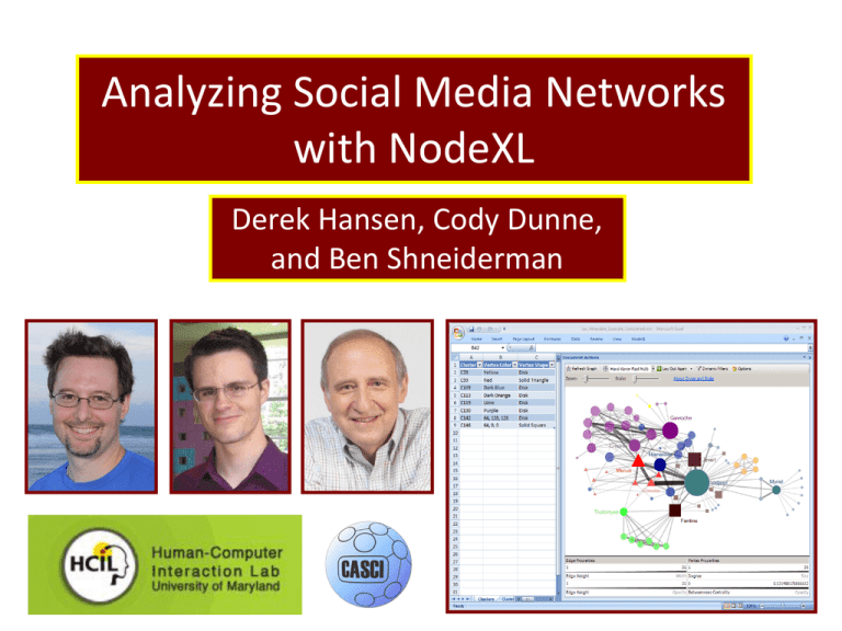 Analyzing Social Media Networks with NodeXL Derek Hansen, Cody Dunne ...