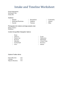 Intake and Timeline Worksheet