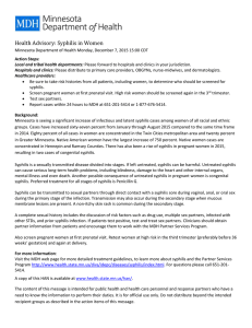 Fact Sheet: Syphilis
