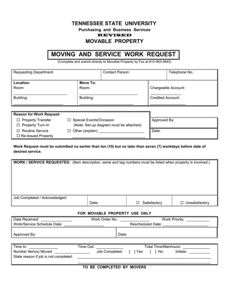 Movable Properties Form
