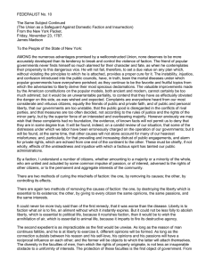 Federalist 10 - Argument Flowchart