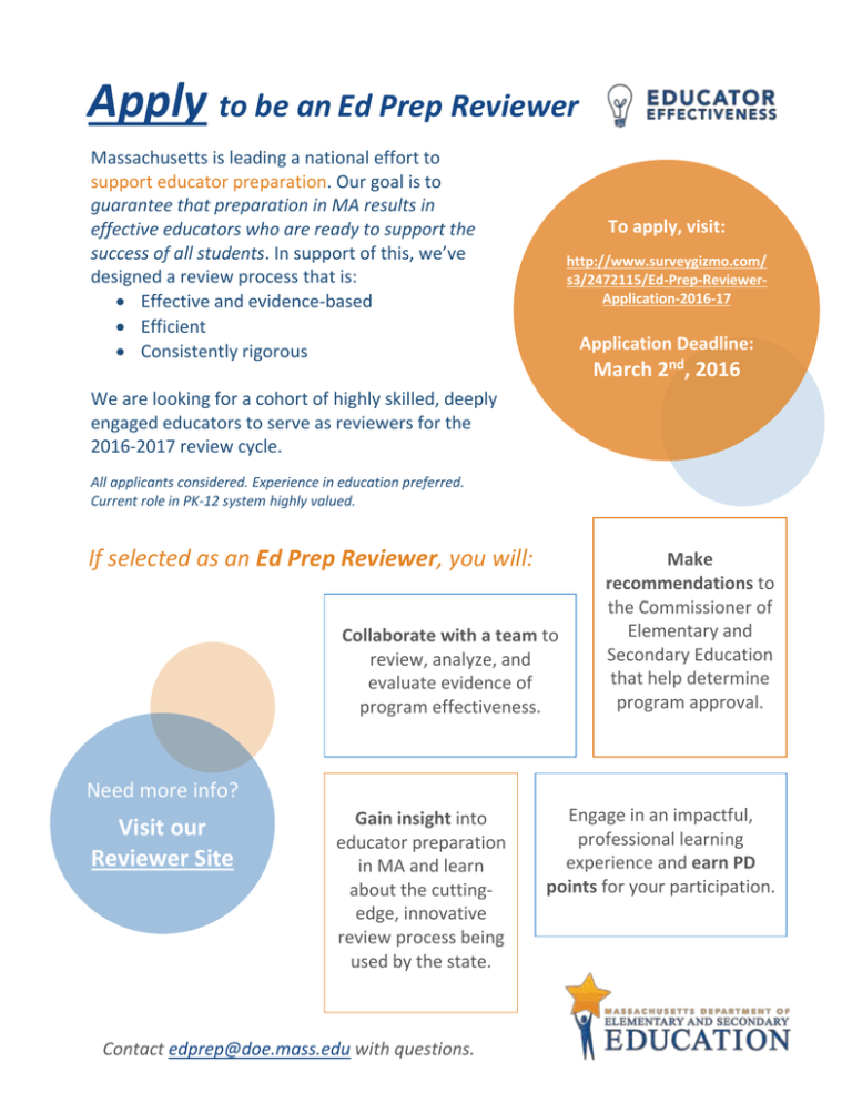 Apply to be an Ed Prep Reviewer
