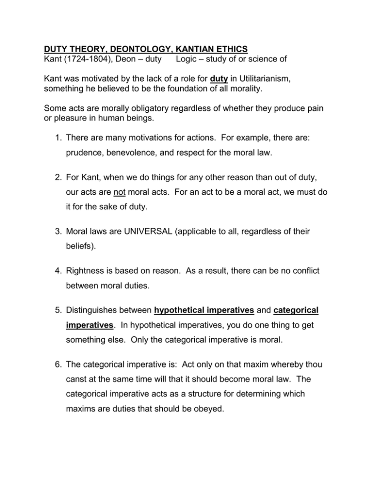 Kantian Ethics