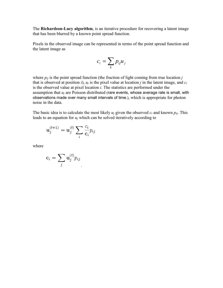 Richardson-Lucy algorithm