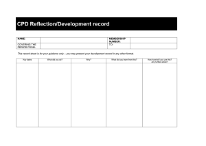 IRM CPD Record Sheet: Track Your Professional Development