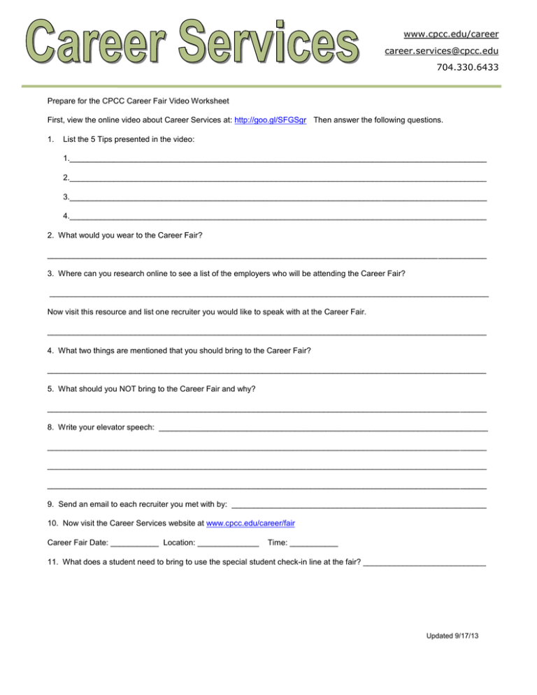 Career Fair assignment (doc)