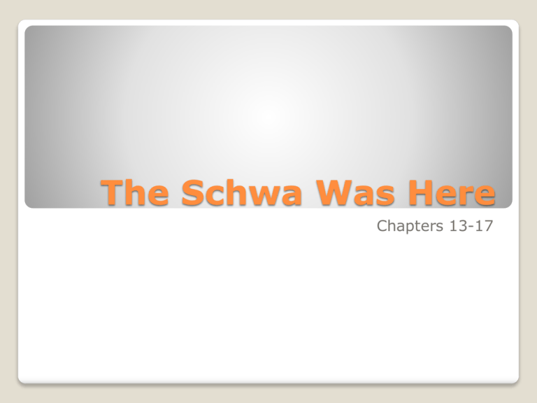 Chapters 13 to 17