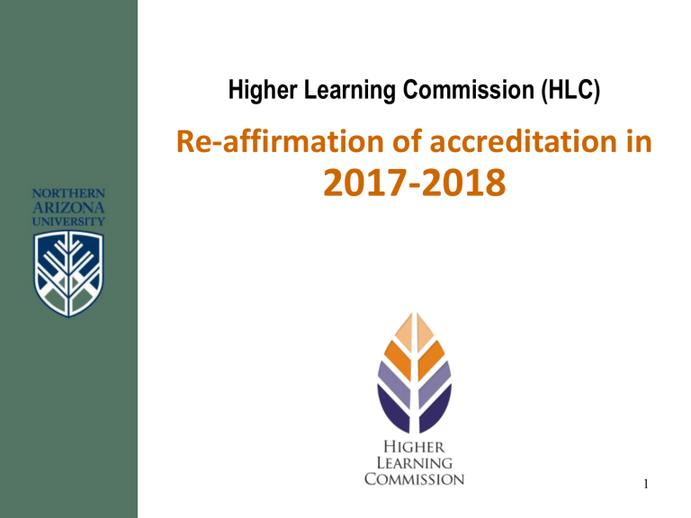 HLC Steering Committee Presentation