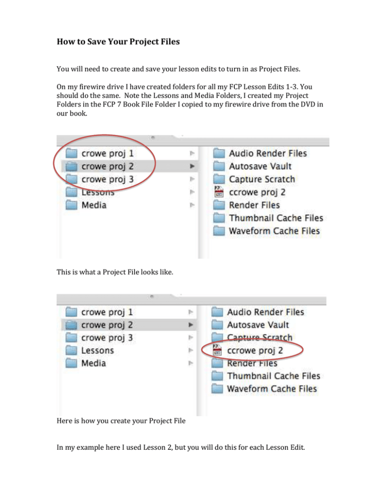How to Save Your Project Files
