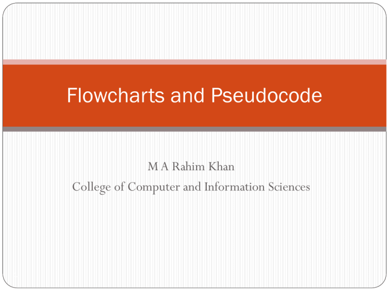 Flowcharts And Pseudocode A Computer Science Guide
