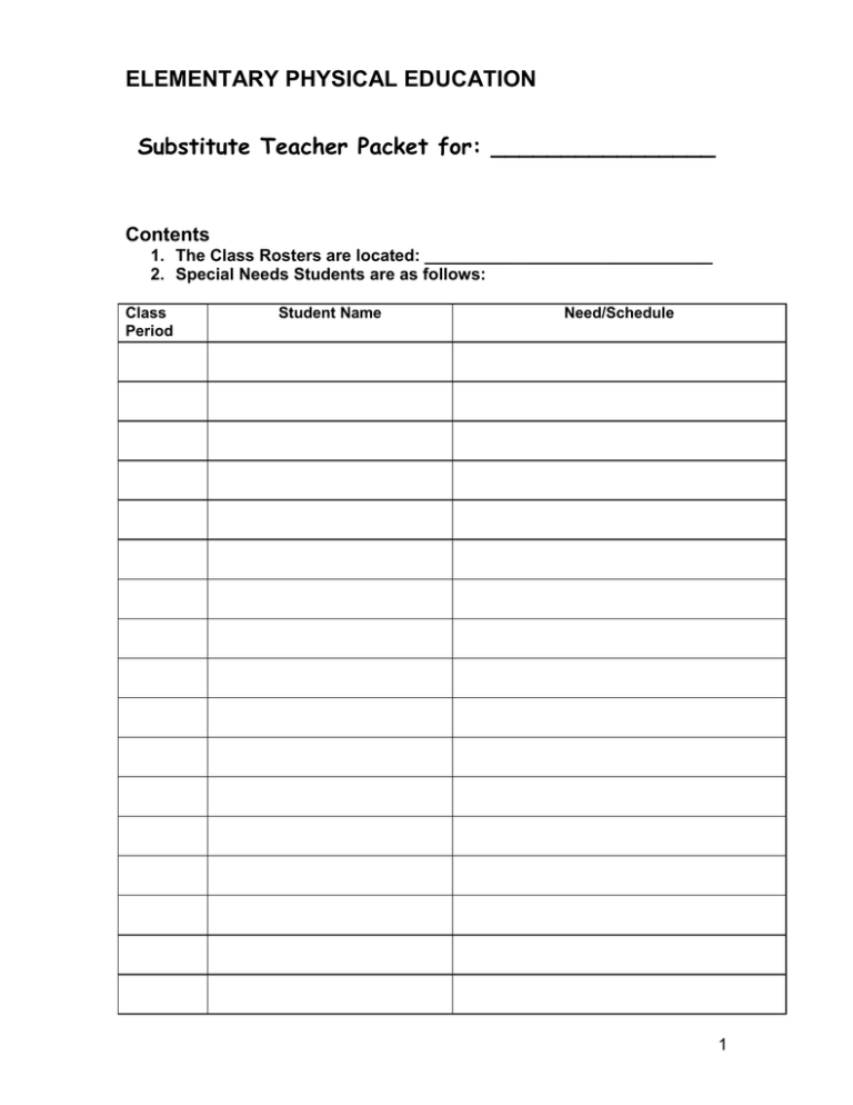 Substitute Folder Document