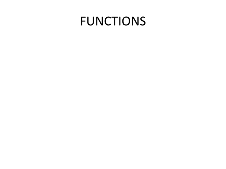 Functions 